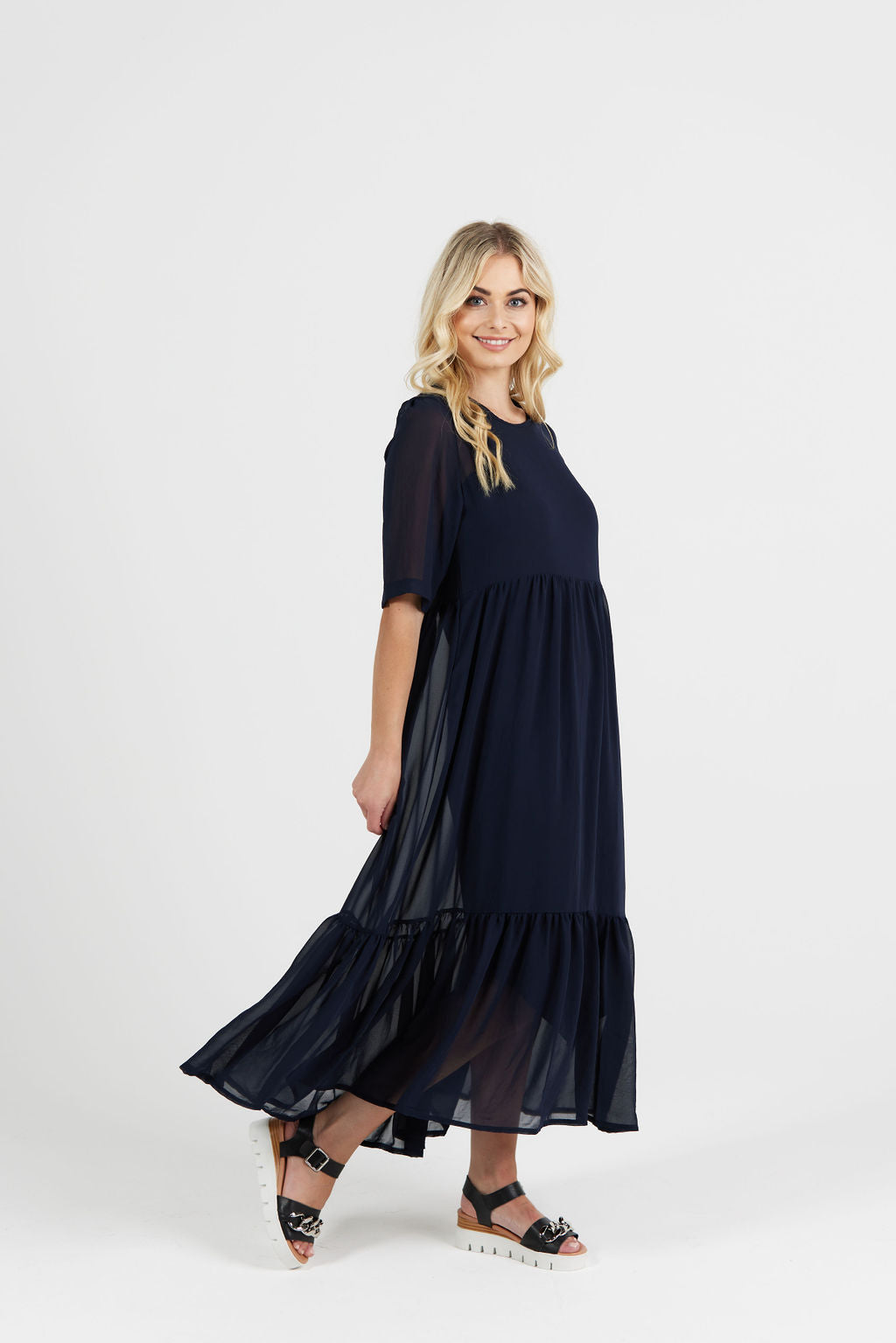 RUBY DRESS - BLUE NOIR – BLANK SPACE.