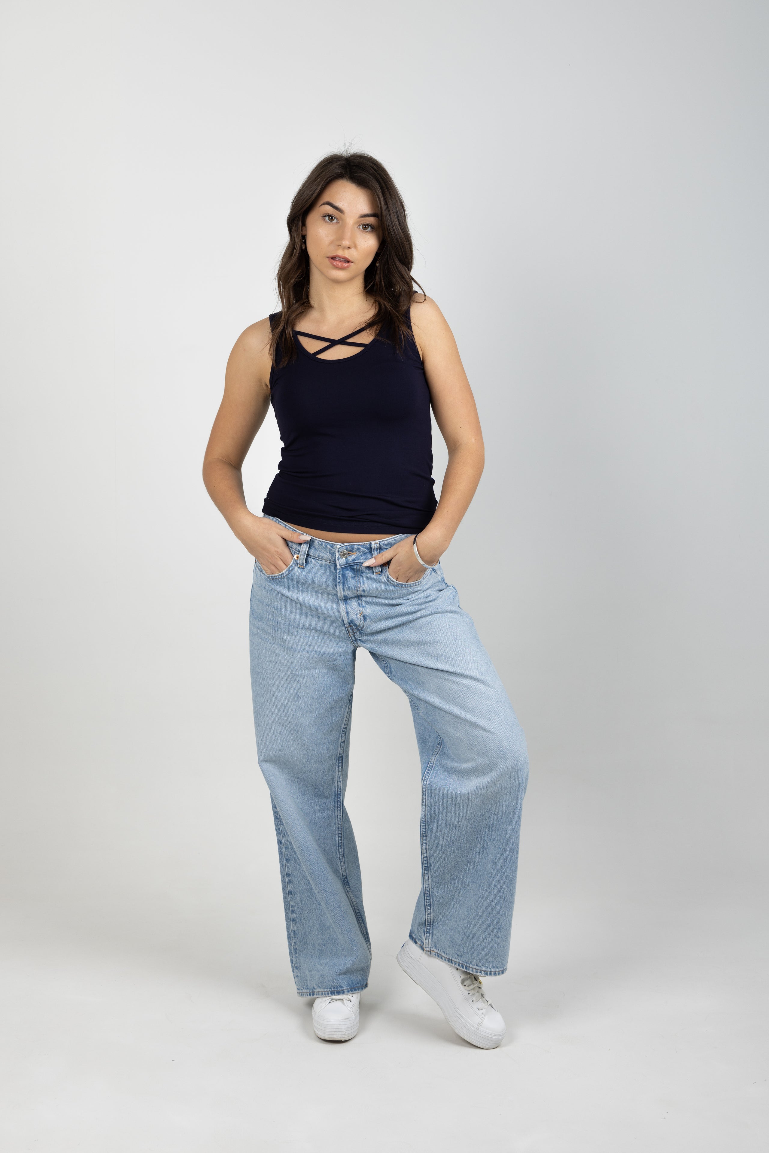 ARIANA TANK BLUE NOIR – Blank Space The Store