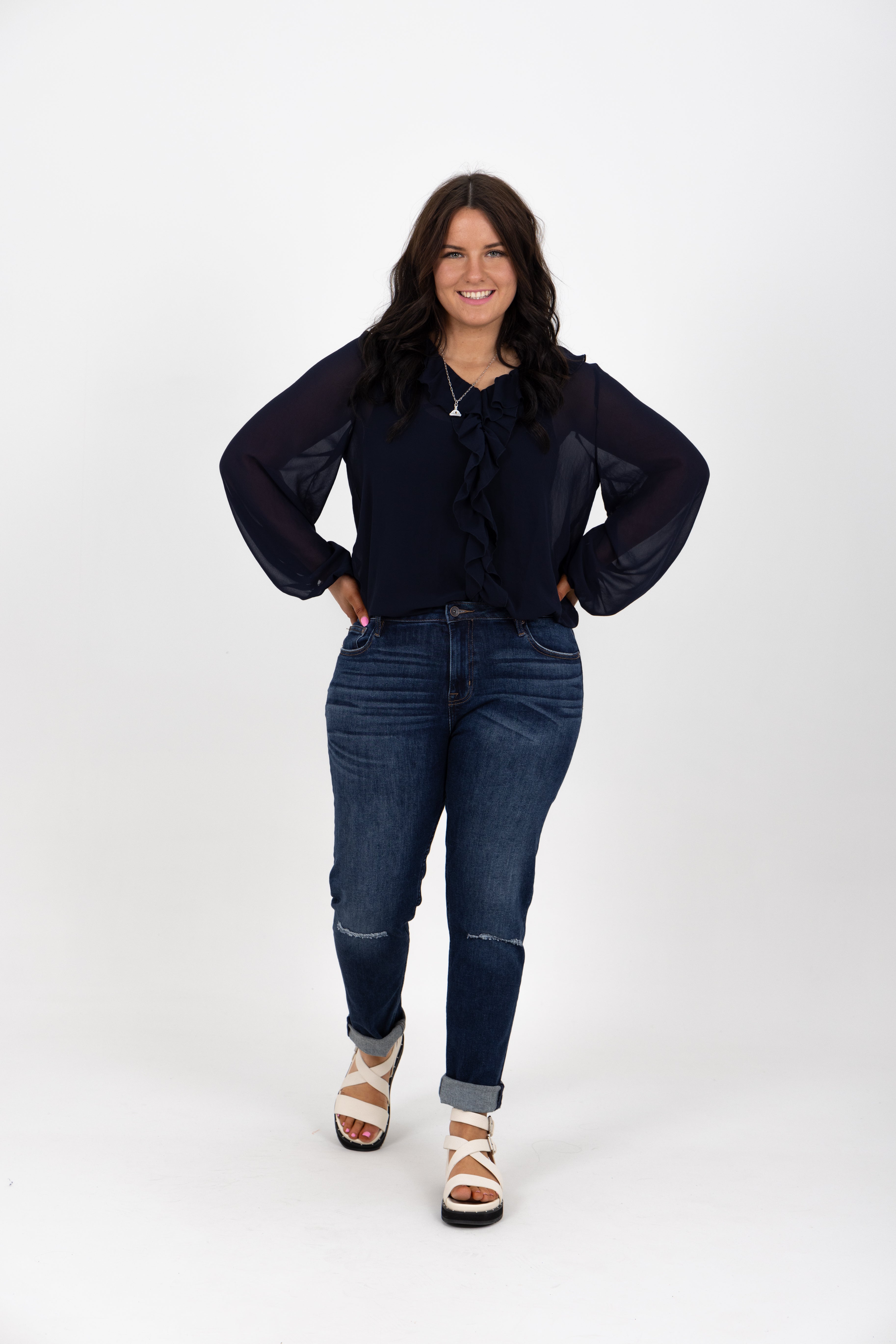 SARAH TOP BLUE NOIR – BLANK SPACE.