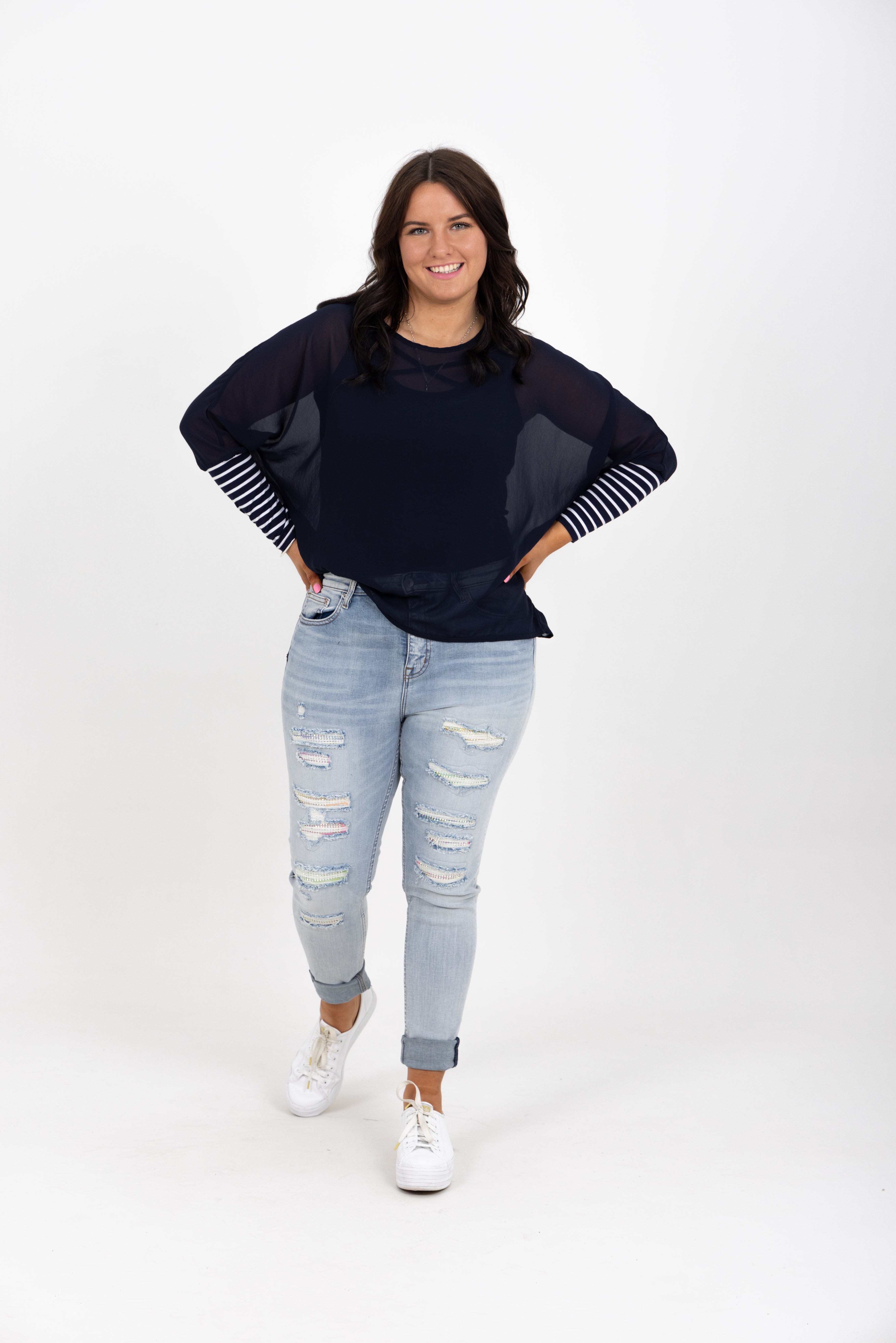 LUCY TOP BLUE NOIR – BLANK SPACE.