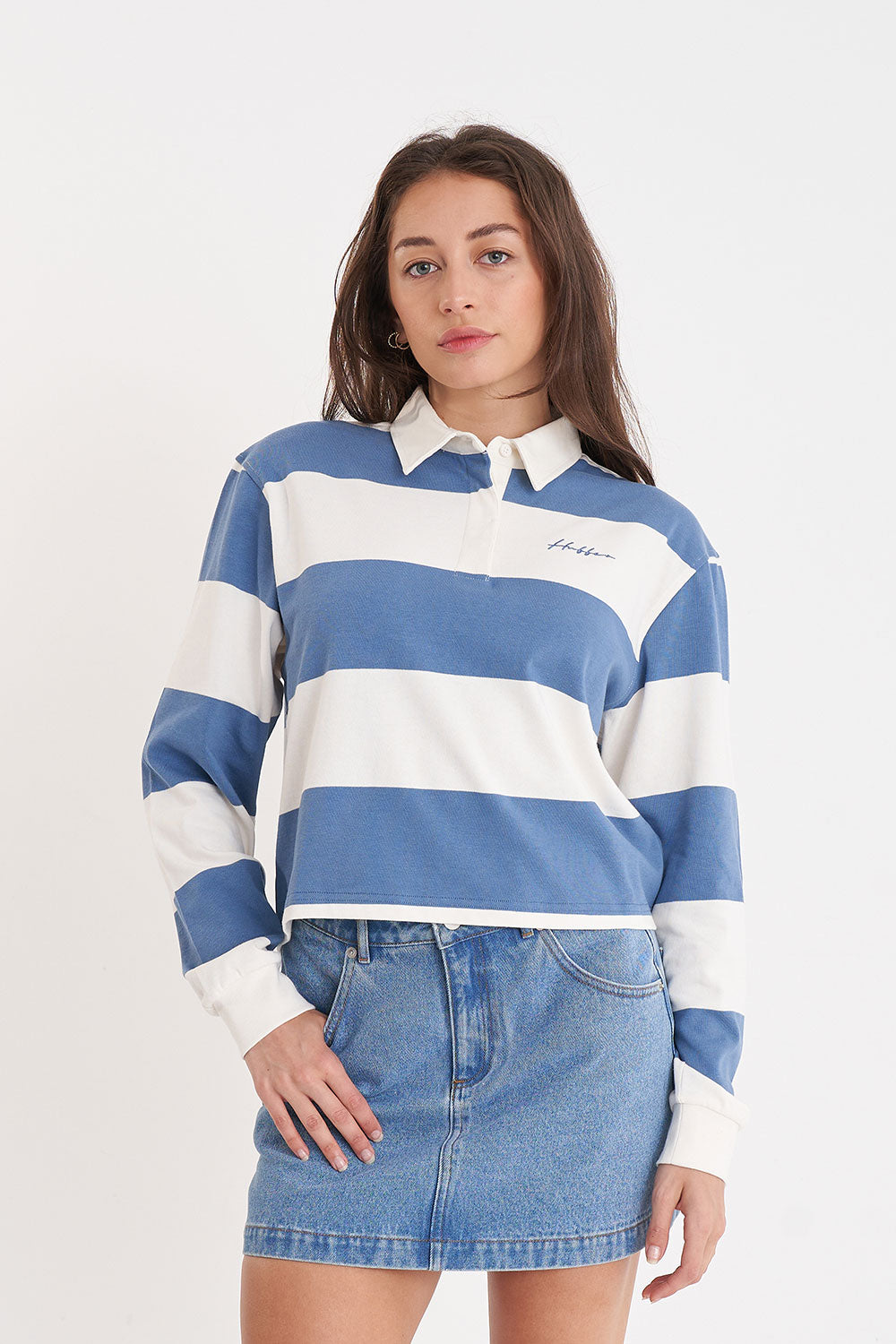 BENSON LS BILLY RUGBY CHALK DENIM – Blank Space